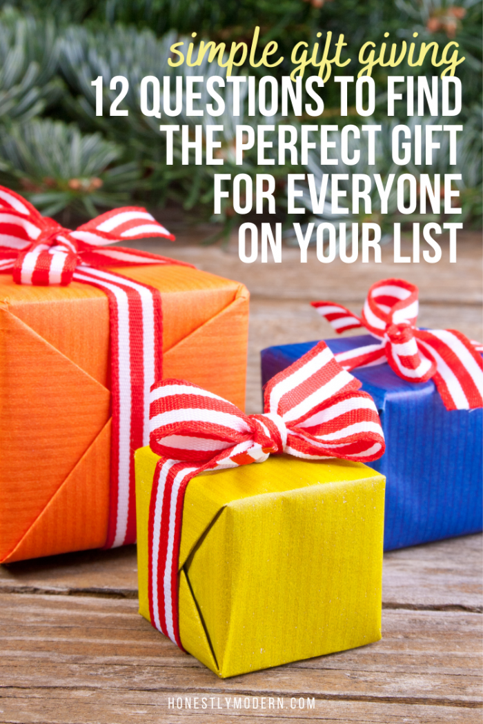 Printable Gift Questionnaire: 12 Questions To Find The Perfect Gift For ...