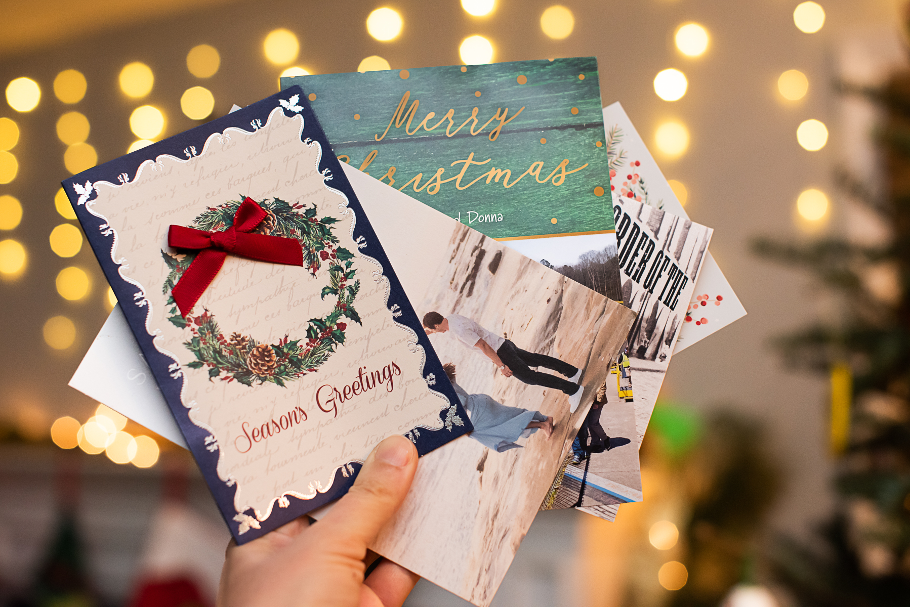DIY Christmas Table Runner: Repurpose Old Greeting Cards – Honestly Modern